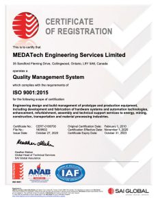 Certifications - MEDATECH Engineering Services